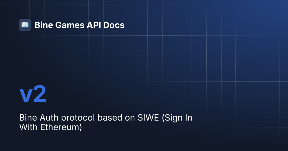 v2 | Bine Games API Docs